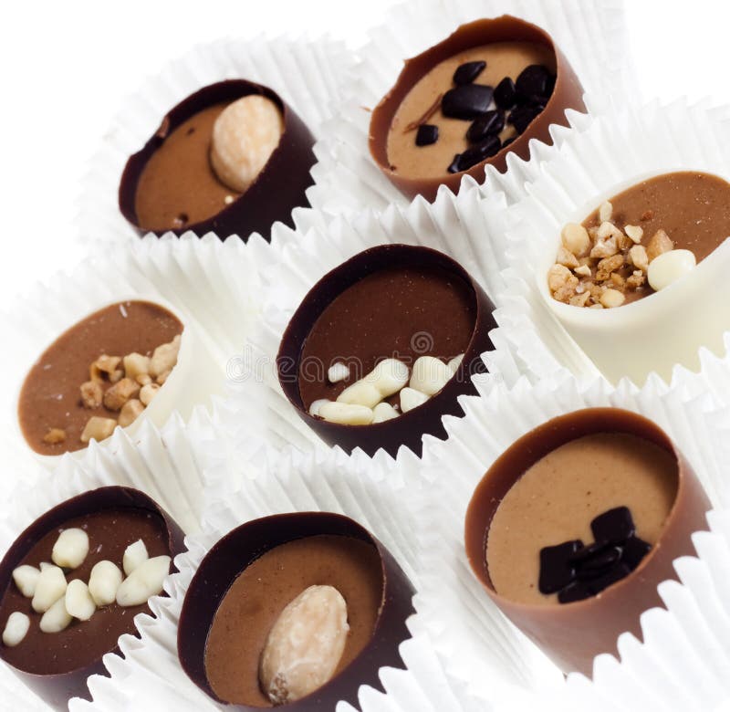 Dish of chocolates stock photo. Image of dish, white - 46536006