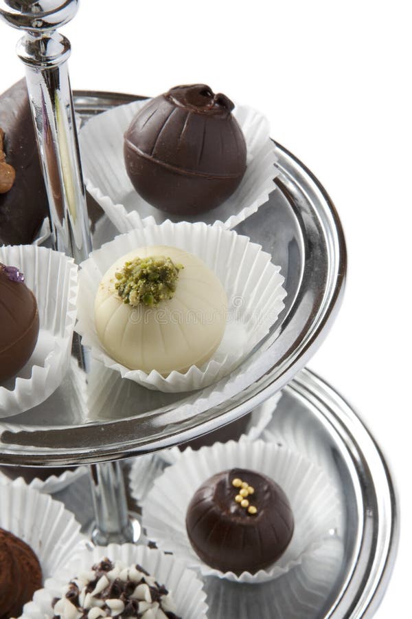 Dish of chocolates stock photo. Image of dish, white - 46536006