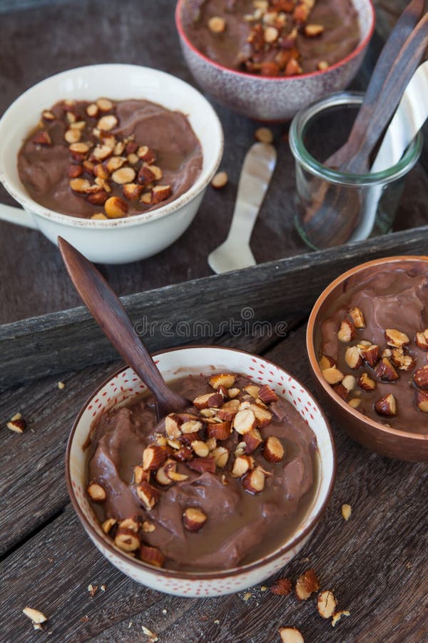 Delicious Chocolate Pudding Stock Photo - Image of bowls, pudding ...