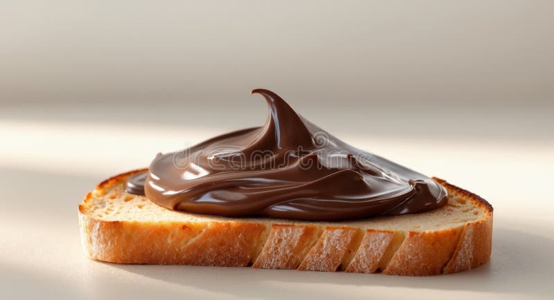 Delicious Chocolate Spread on Freshly Toasted Bread Slice Stock Image ...