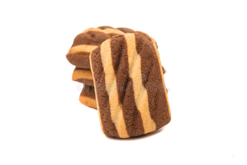 Delicious Chocolate Striped Cookies Stock Image - Image of biscuit ...
