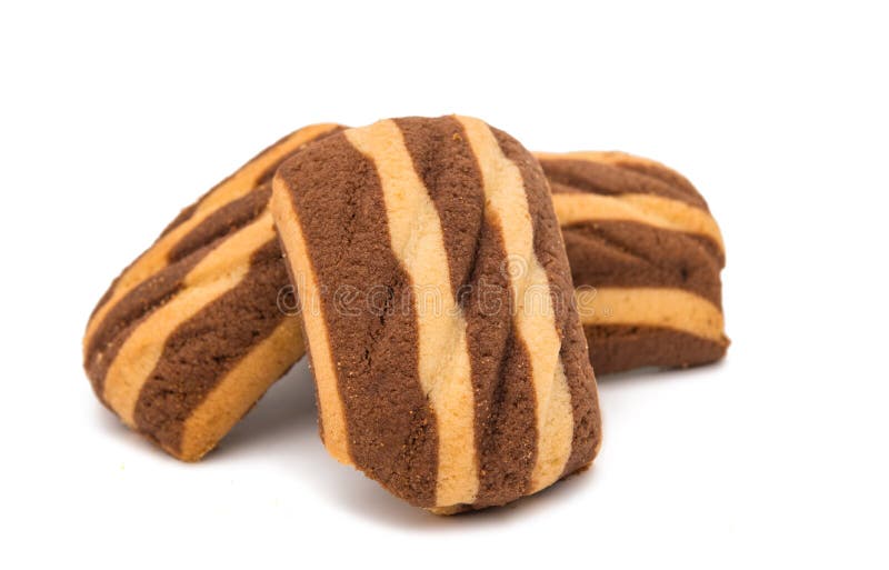 Delicious Chocolate Striped Cookies Stock Image - Image of holiday ...
