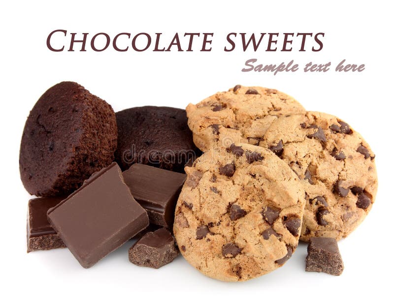 Delicious chocolate sweets stock image. Image of biscuit - 22458975