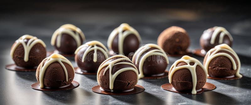 Delicious Chocolate Truffles Drizzled with Creamy Icing on a Smooth ...
