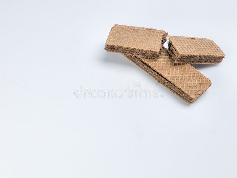 Delicious Chocolate Wafers on a White Background, Perfect for Snacks ...