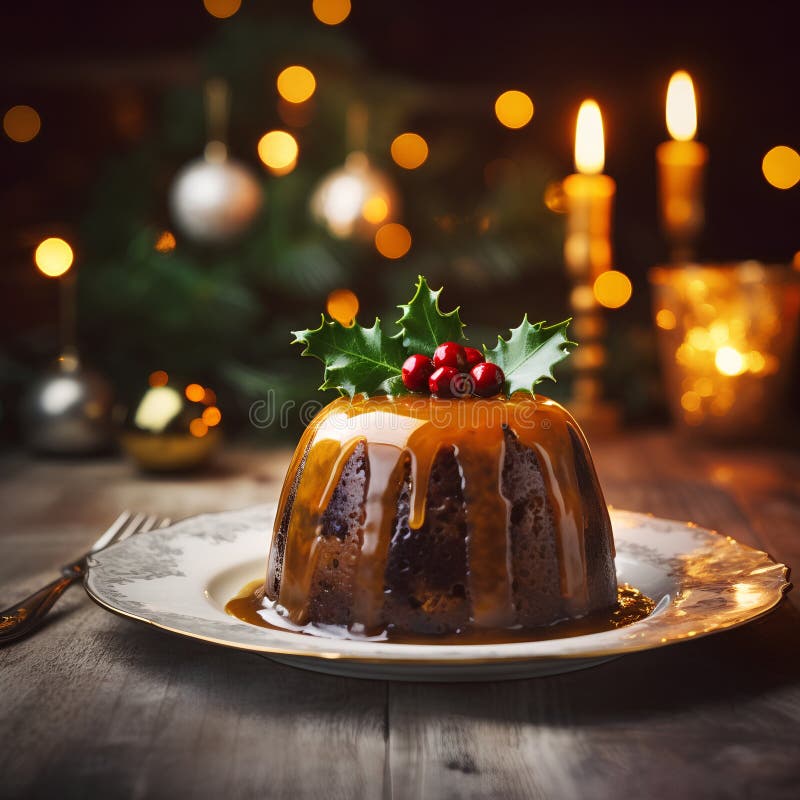 Delicious Christmas Pudding, AI Generated Stock Illustration ...