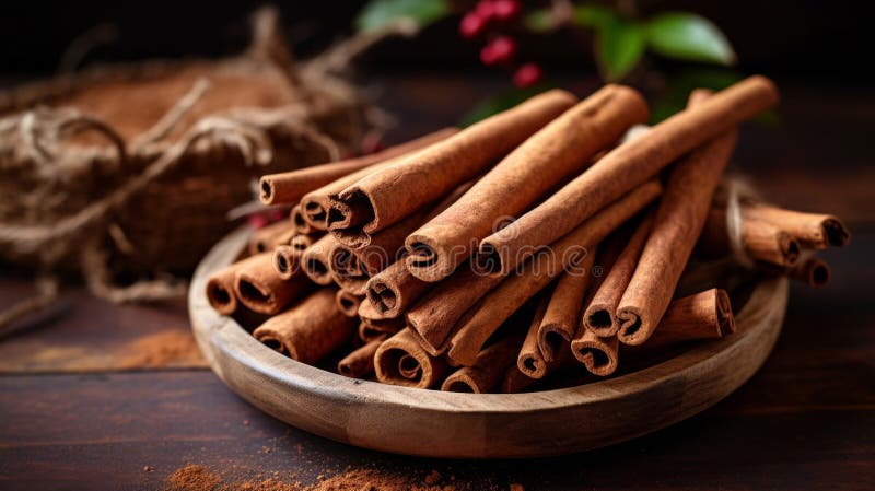 Delicious Cinnamon Sticks Stack Stock Illustration - Illustration of ...