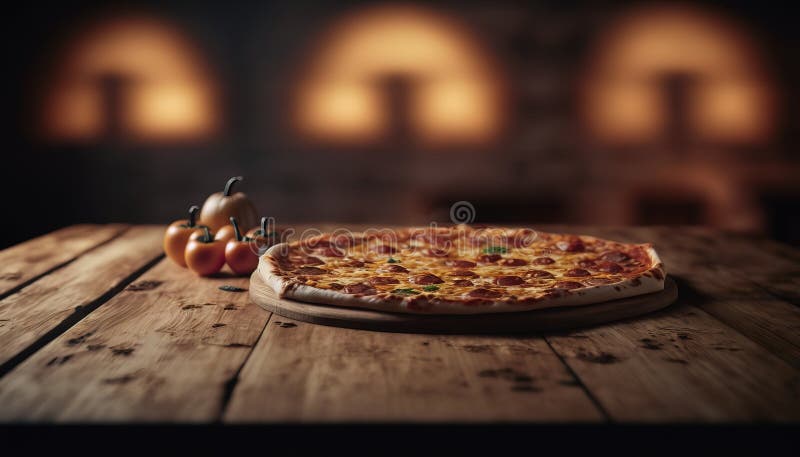 Delicious Close Up of a Fresh Handmade Pepperoni. Kitchen Background ...