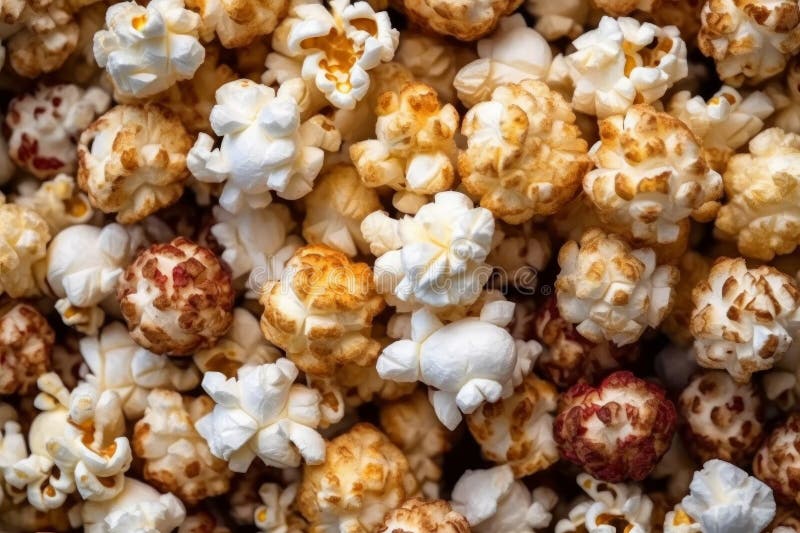 Delicious Close-Up of Popping Popcorn, Generative AI Stock Illustration ...