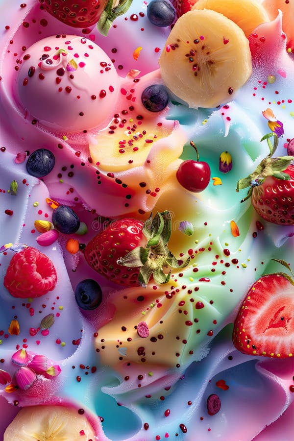 Delicious Cold Beautiful Ice Cream. Selective Focus Stock Image - Image ...