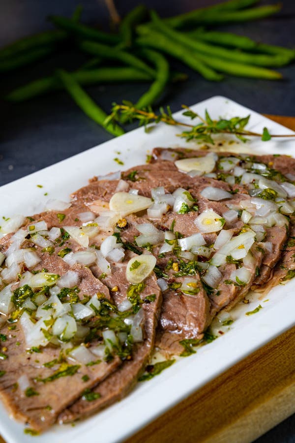 Delicious Cold Beef with Vinaigrette Stock Photo - Image of brazil ...