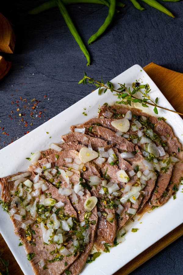 Delicious Cold Beef with Vinaigrette Stock Photo - Image of america ...