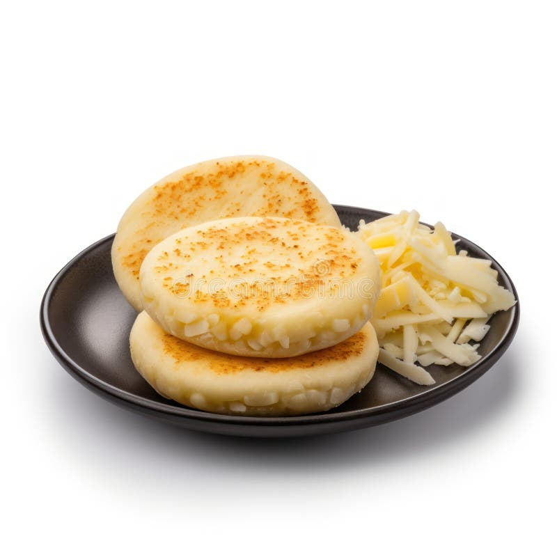 Delicious Colombian Arepas with Cheese on a Plate. Stock Illustration ...