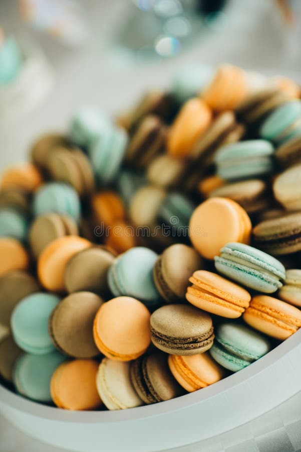 Colored macaroons stock photo. Image of decorated, eating - 41887378