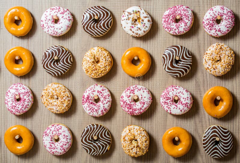 Delicious, Colorful Doughnuts Stock Photo - Image of delicious ...