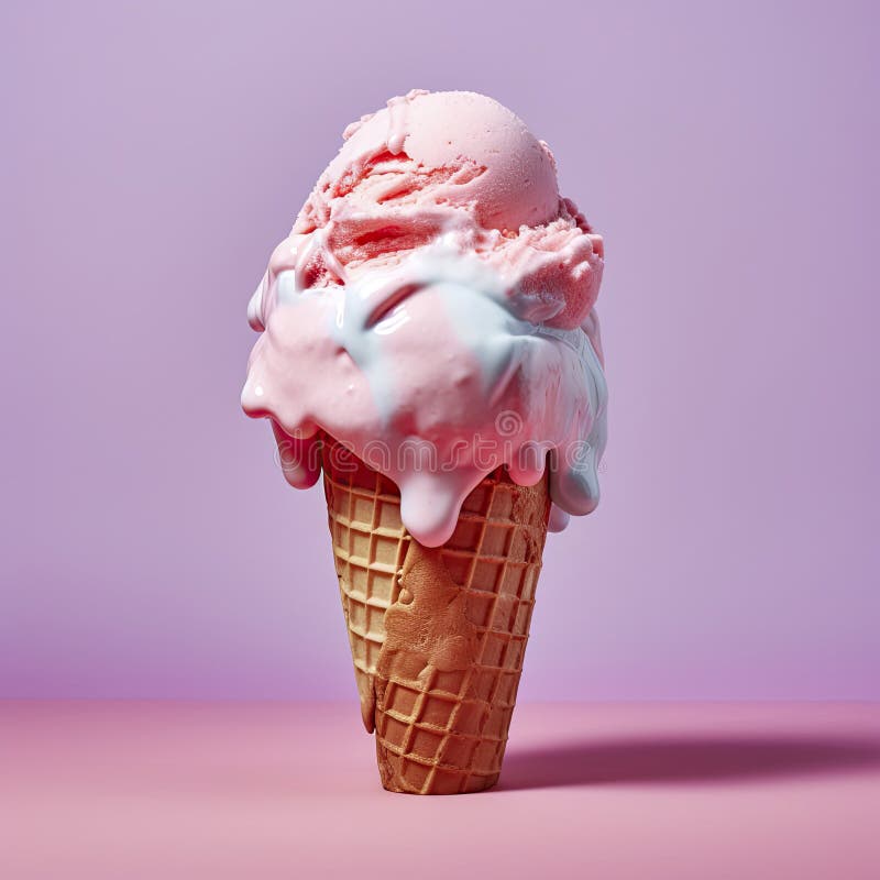 A Delicious Cone Ice Cream Stock Illustration Illustration Of Calorie 278248519