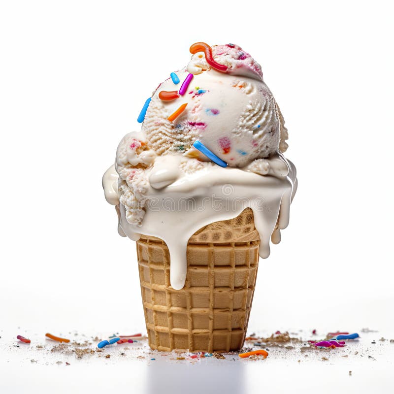A delicious cone ice cream stock photo. Illustration of delicious ...
