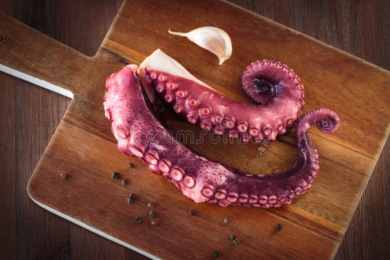 Delicious coocked Octopus stock image. Image of purple - 77341713