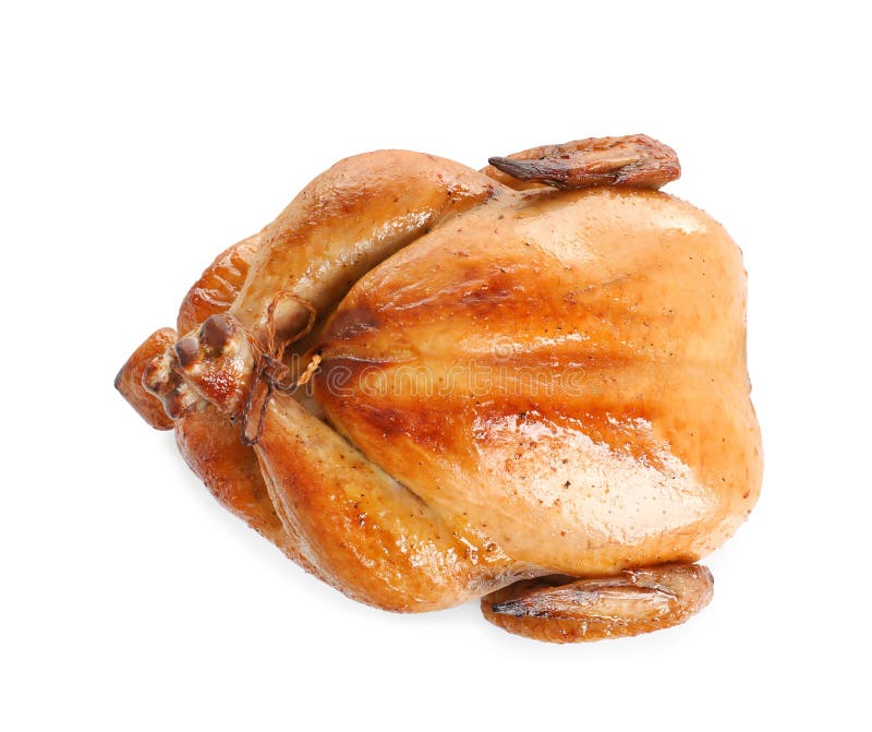 Delicious Cooked Whole Turkey on White Background Stock Photo - Image ...