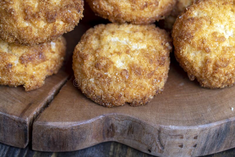 Delicious Cookies with Coconut on the Table Stock Photo - Image of ...