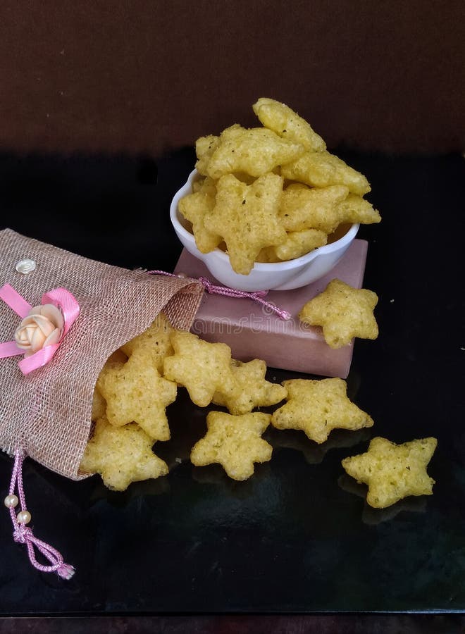 Delicious Corn Stars with Beautiful Bag Stock Image - Image of ...