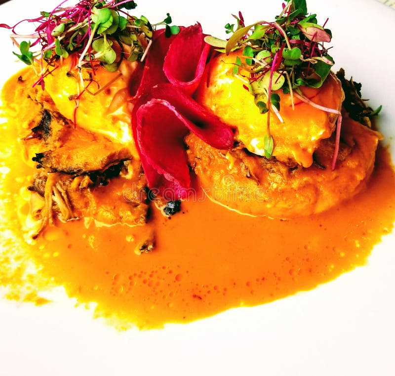 Delicious Crab Eggs Benedict for Breakfast Stock Photo - Image of plate ...