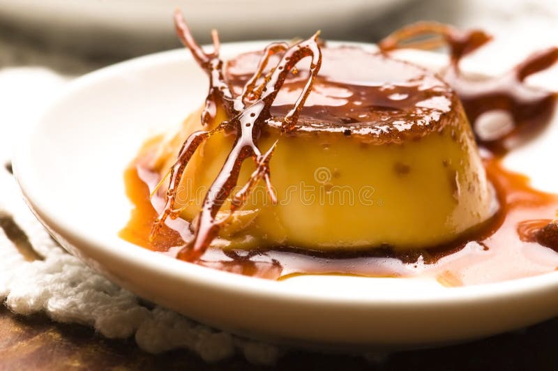 Delicious Creme Caramel Dessert Stock Image - Image of cake, plate ...