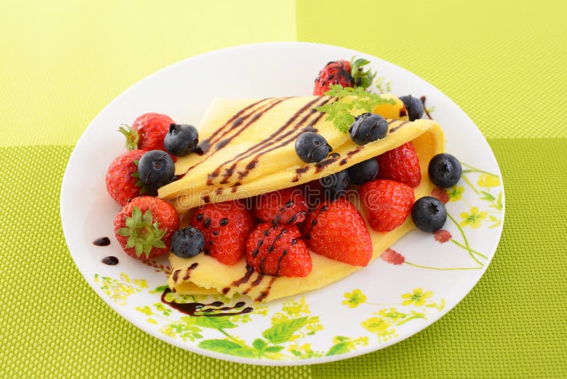 Delicious crepe stock photo. Image of fruit, bakery - 127386128