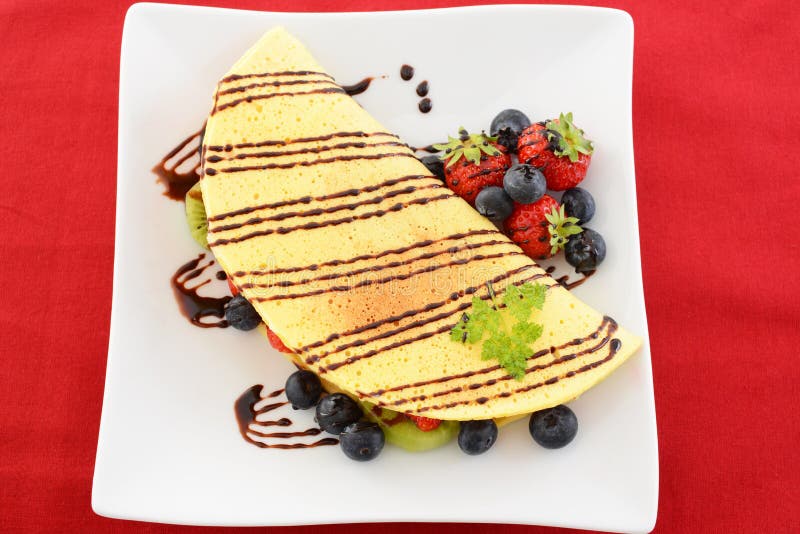 Delicious crepe stock photo. Image of dinner, gourmet - 127386338