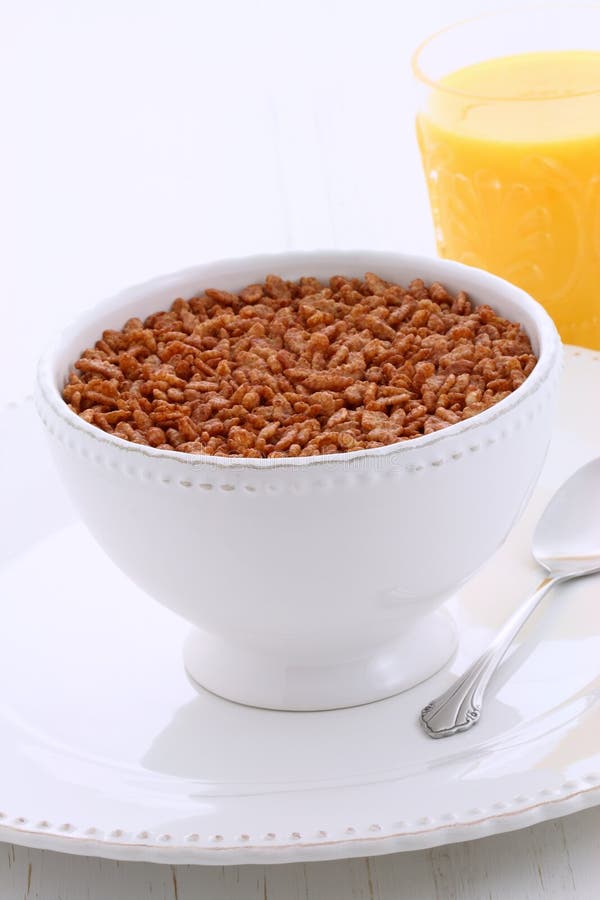 Delicious Crisped Rice Chocolate Cereal Stock Photo - Image of flavored ...