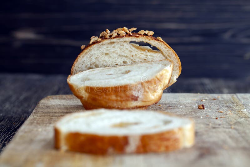 Delicious Crispy Bun with Peanuts Stock Photo - Image of biscuits ...