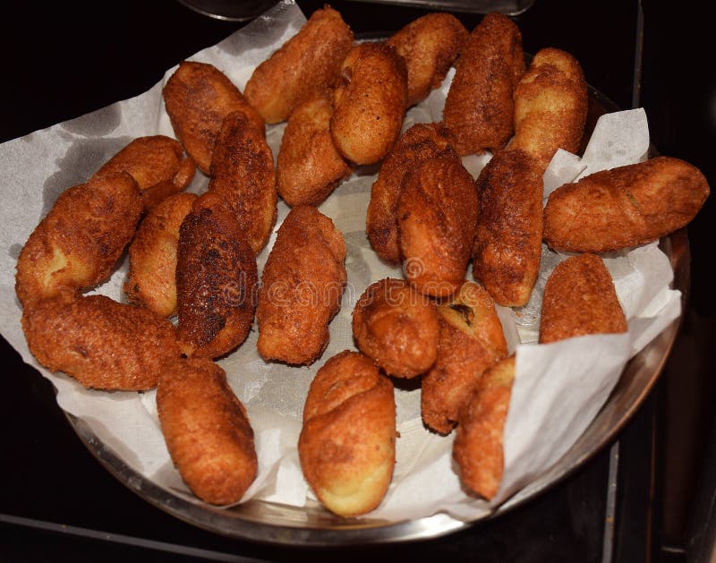 Delicious Crispy Fried Bread Roll for Breakfast Stock Image - Image of ...