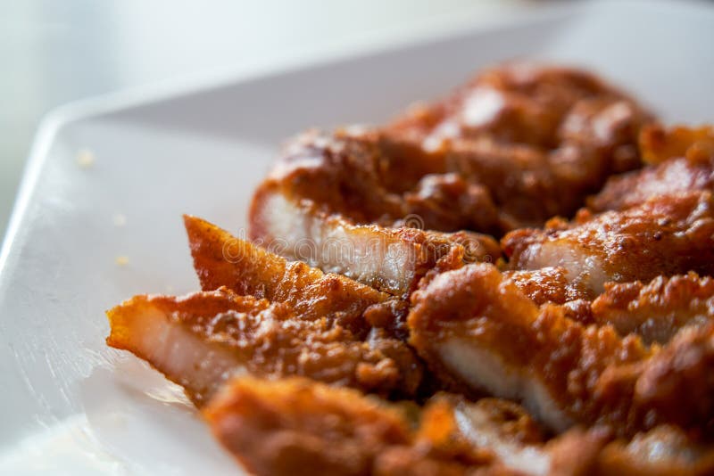 Delicious Crispy Fried Pork, Crispy Pork Stock Image - Image of fried ...