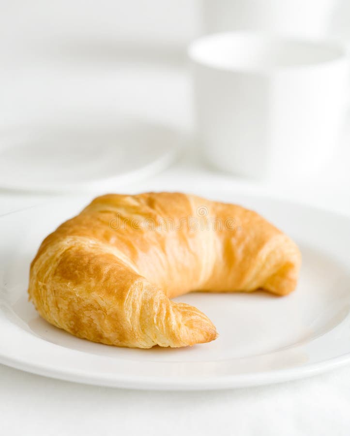 Delicious croissant stock image. Image of bakery, white - 12794113