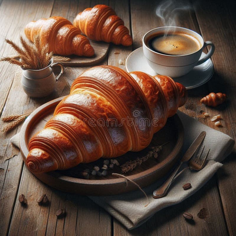 A delicious croissant stock image. Image of dessert - 375002017