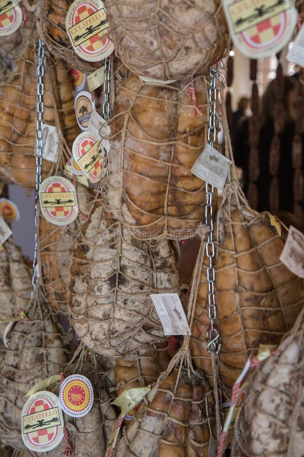 Delicious Culatello Forms Hanging Inside a Restaurant Editorial Photo ...