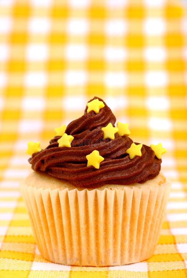 Golden cupcakes stock photo. Image of frosted, baked - 11363756