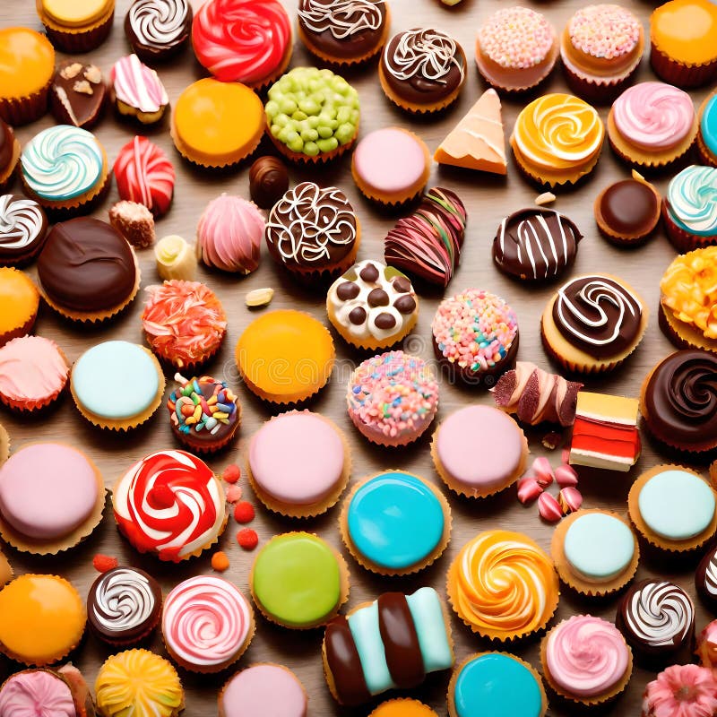 Delicious Cupcakes with Different Toppings - Ai Generated Image Stock ...