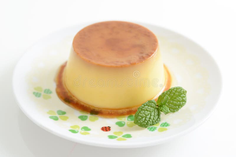 Delicious custard pudding stock photo. Image of homemade - 130520802