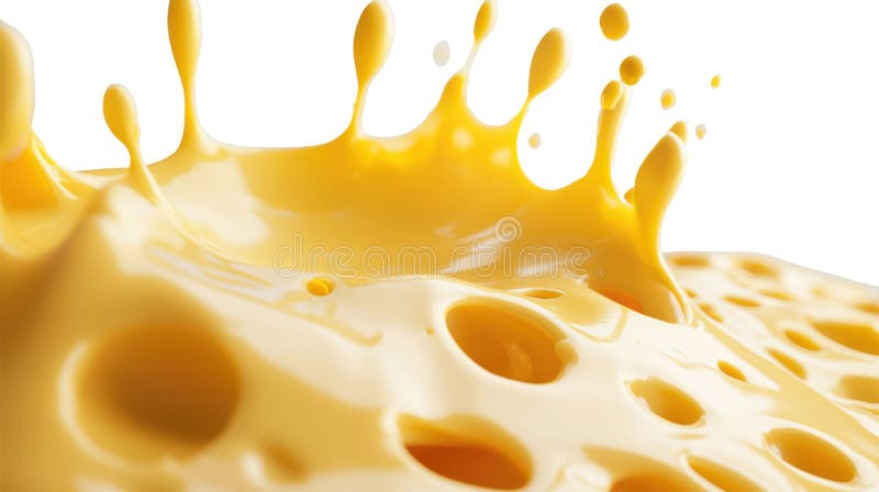 Delicious Dairy Cheese Explosion with Smooth Surface. Stock ...