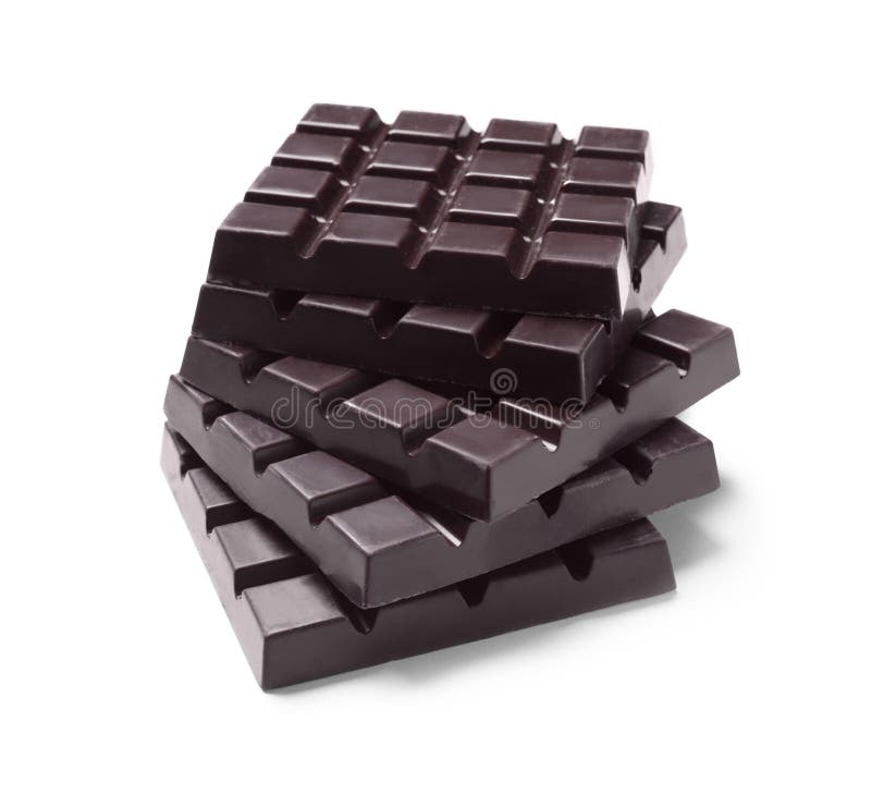 Delicious Dark Chocolate Bars Isolated Stock Photo - Image of chocolate ...