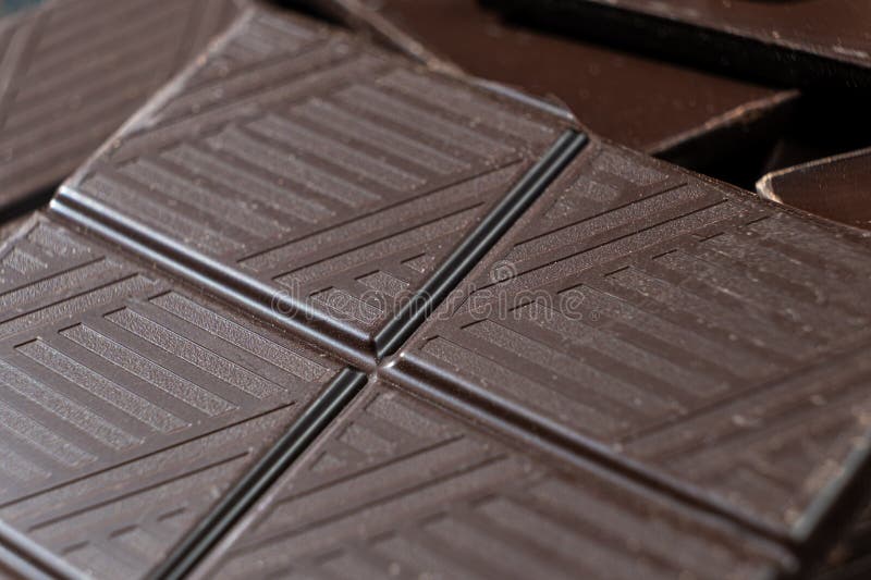 Delicious Dark Chocolate Segments, Rich Black Chocolate Texture Stock Image - Image of rich ...