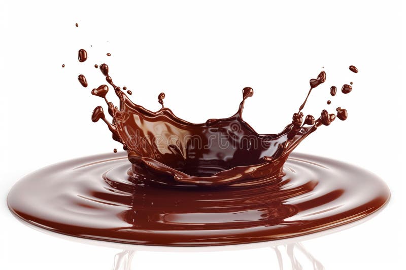 Delicious Dark Chocolate Splashing in a Smooth Pool. Stock Image ...