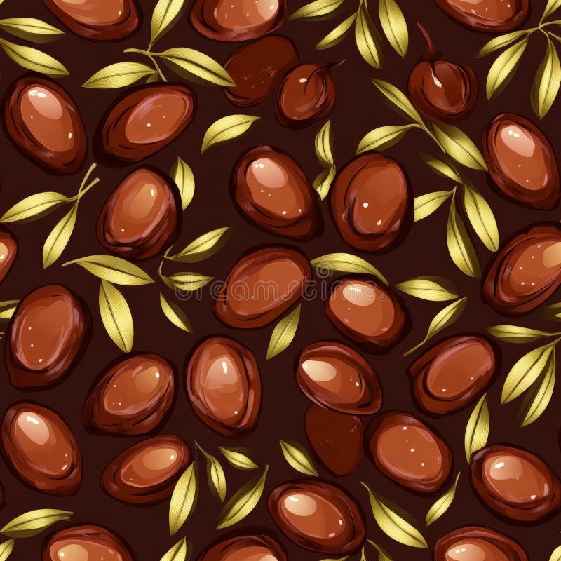 Delicious Date Fruit Pattern Rich Brown Textures Golden Highlights ...