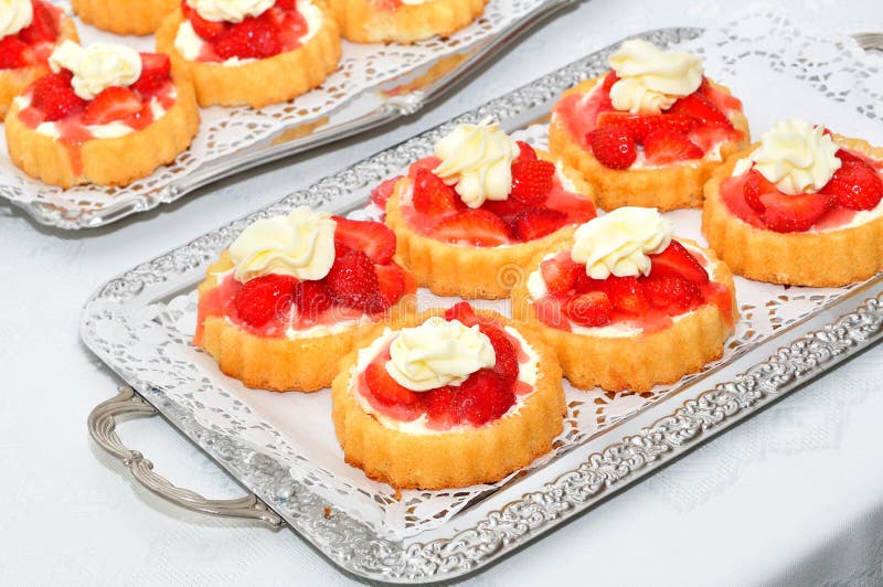 Delicious Desert on Silver Plate. Stock Photo - Image of raspberry ...