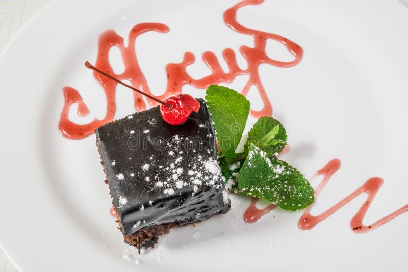 Delicious Chocolate Cake Handmade Decorated with Chocolate Sweets and ...