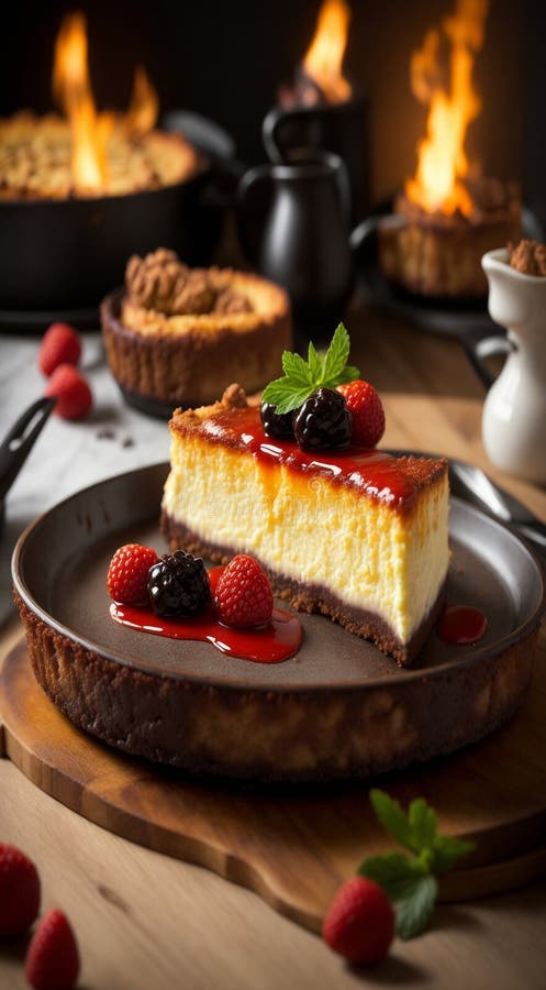 Delicious Dessert on the Table, Dessert on the Plate in Restaurant ...