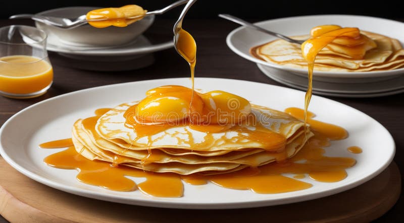 Delicious Dessert on the Table, Dessert on the Plate in Restaurant ...