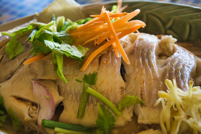 Delicious Dish Cooked with Fish and Vegetables Stock Photo - Image of ...