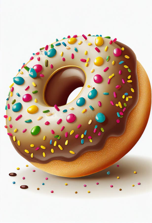 Delicious Donut with Icing on the Table. AI Generated Stock ...